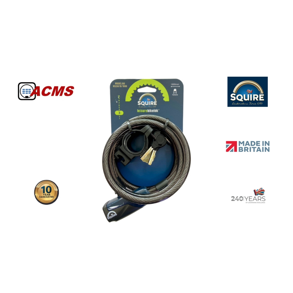 SQUIRE Bike Lock รุ่น Kilda 10/1800 โซ่ล็อคจักรยานจากประเทศอังกฤษ ...