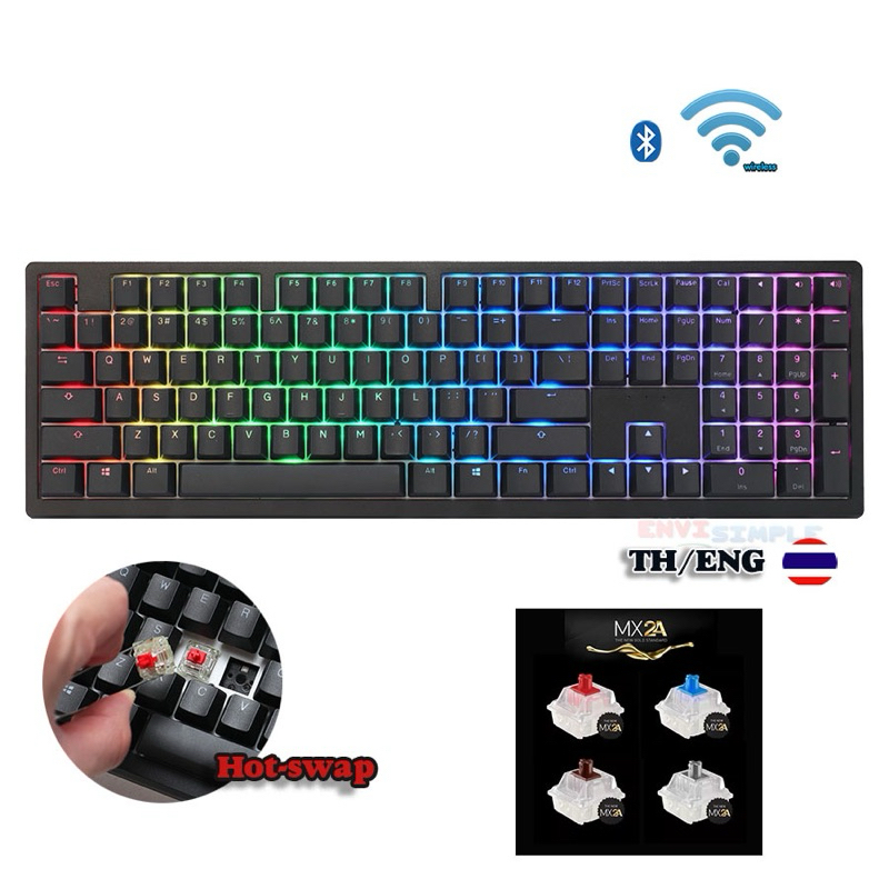 Ducky Zero 6108 Classic Hotswap Wireless RGB Mechanical Keyboard/Cherry MX2A switches | Shopee ...