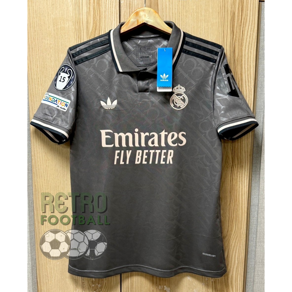 เสื้อฟุตบอลทีม เรอัล มาดริด 3A เกรดแฟนบอล Third ชุดสาม ปี 2024/25 ฟลู ...