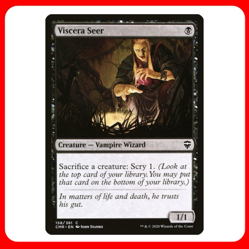 [MTG] Viscera Seer [CMR] [BLACK] [COMMON] [NORMAL] [ENG] (การ์ดเมจิค ...