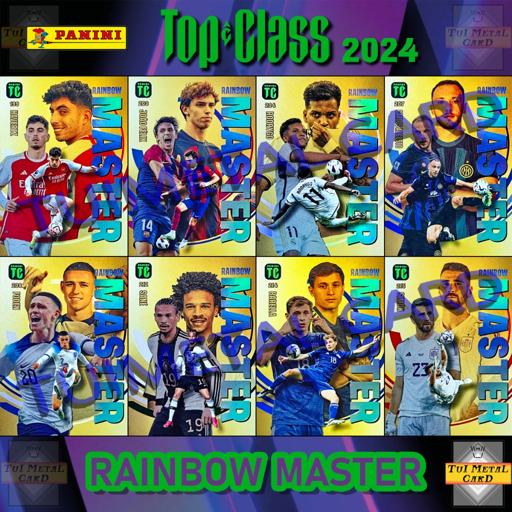 PANINI TOP CLASS 2024: RAINBOW MASTER การ์ดสะสมฟุตบอล Football Trading ...