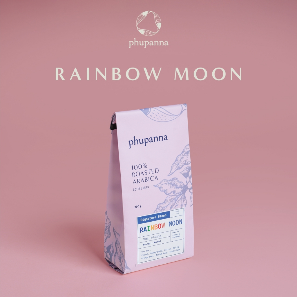 เมล็ดกาแฟคั่วอ่อนค่อนกลาง 𝐒𝐢𝐠𝐧𝐚𝐭𝐮𝐫𝐞 𝐁𝐥𝐞𝐧𝐝 สูตร Rainbow Moon 250 G. | Shopee Thailand