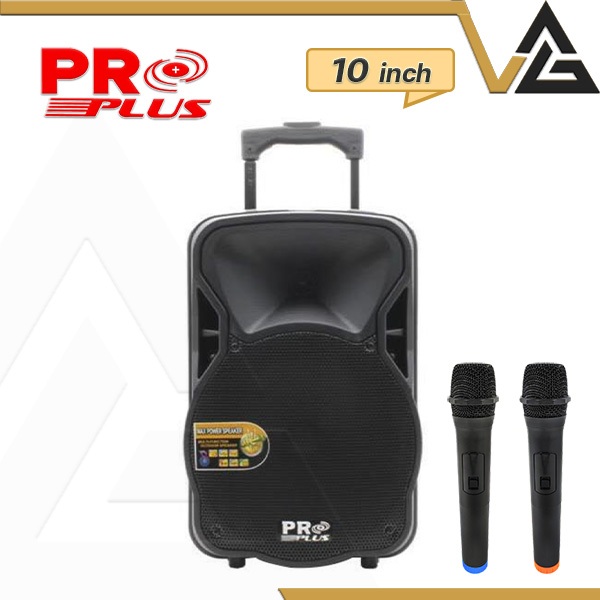 PROPLUS XA-10 ลำโพงบลูทูธ 10นิ้ว 1500W ไมค์ลอย 2ตัว เสียงดี มีแบต USB AUX FM Bluetooth Speaker ...