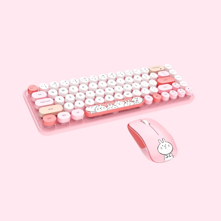 (แป้นอังกฤษ+ฟรีสติ๊กเกอร์ไทย)MOFii iBean RABBIT ชุดเม้าส์คีย์บอร์ดไร้ ...
