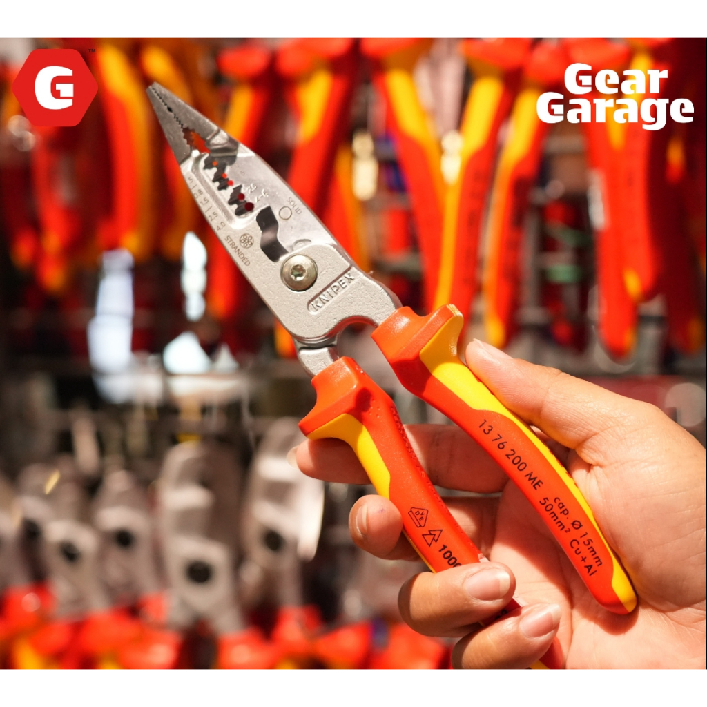 คีมปอกสายไฟ KNIPEX NO.13 76 200 ME KNIPEX WireStripper Metric Factory Gear By Gear Garage ...