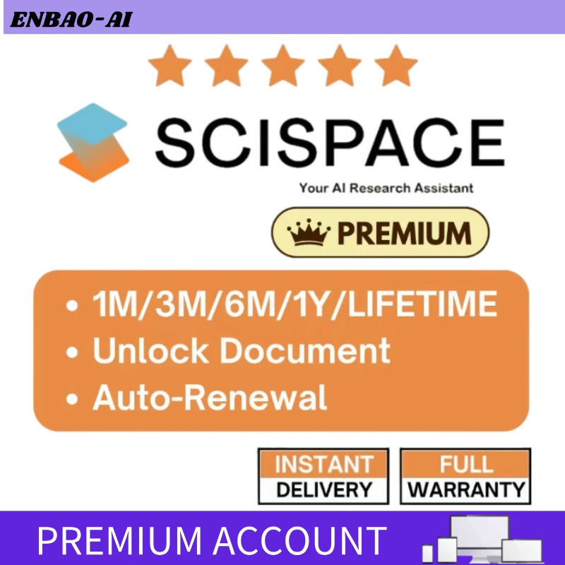 [ENBAO-AI]Scispace Premium ChatGPT Alternative Formerly Typeset Ai Copilot | Shopee Thailand