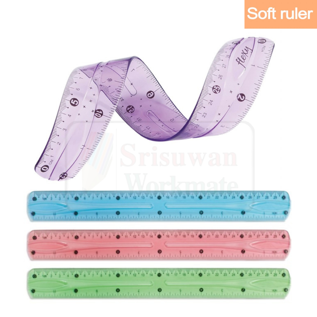 COKAI ไม้บรรทัดเยลลี่ คละสี 1 ชิ้น ไม้บรรทัดงอได้ ไม้บรรทัด Soft Twist ...