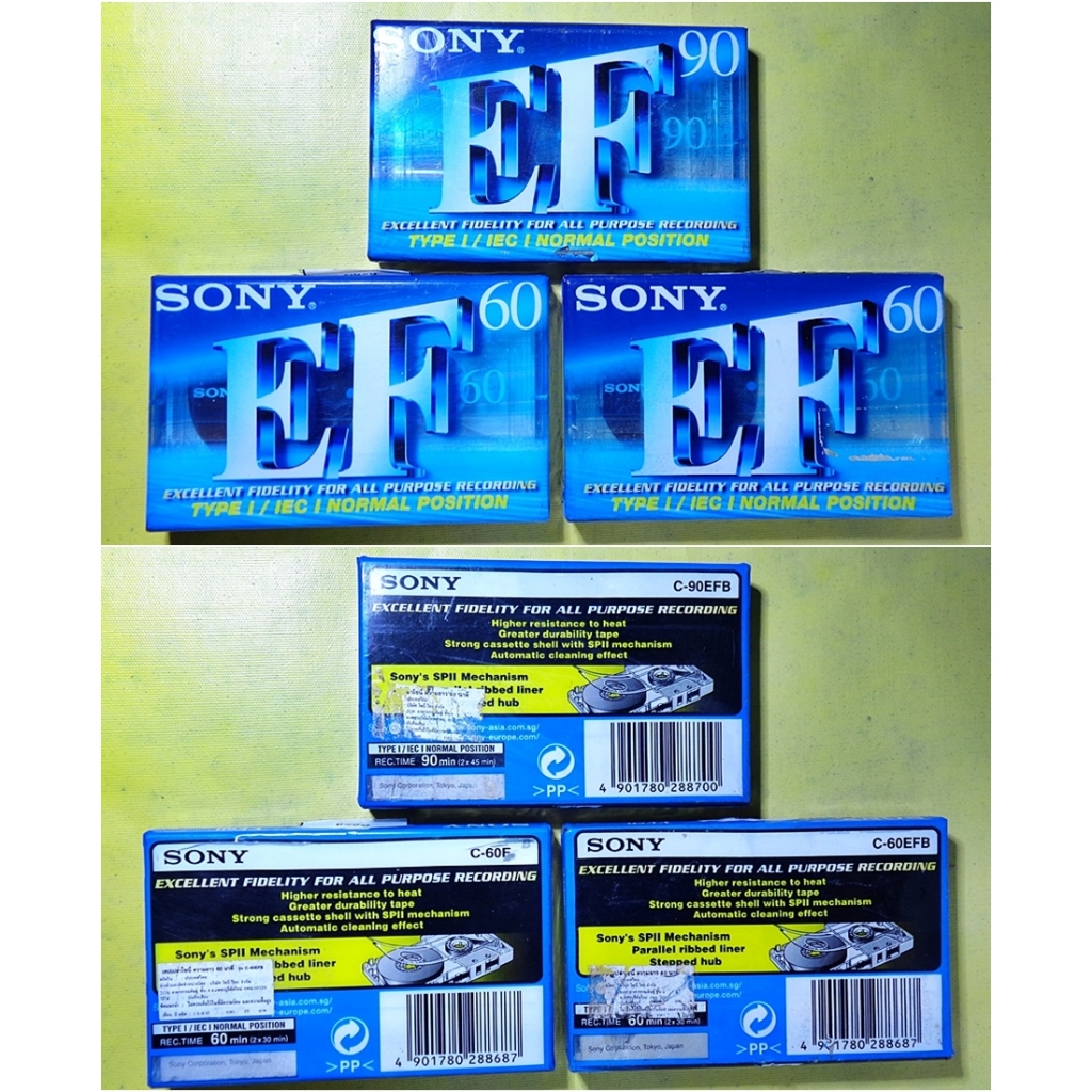 คาสเซทเทปบันทึกเสียง SONY EF 60, 90 | Shopee Thailand