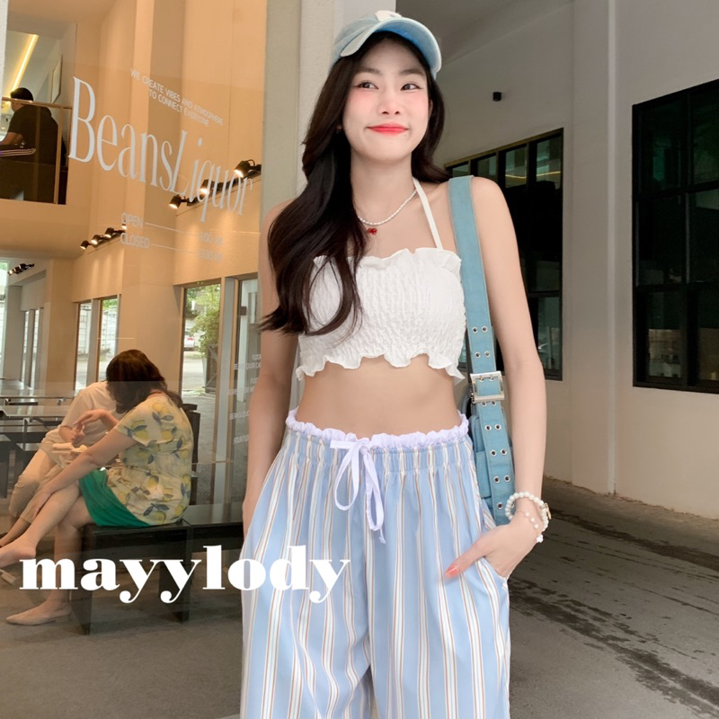 ️mayylody ️ Cheesy Pants กางเกงขายาวขอบชีส เอวสูง เอวได้ถึง- 36 นิ้ว ...