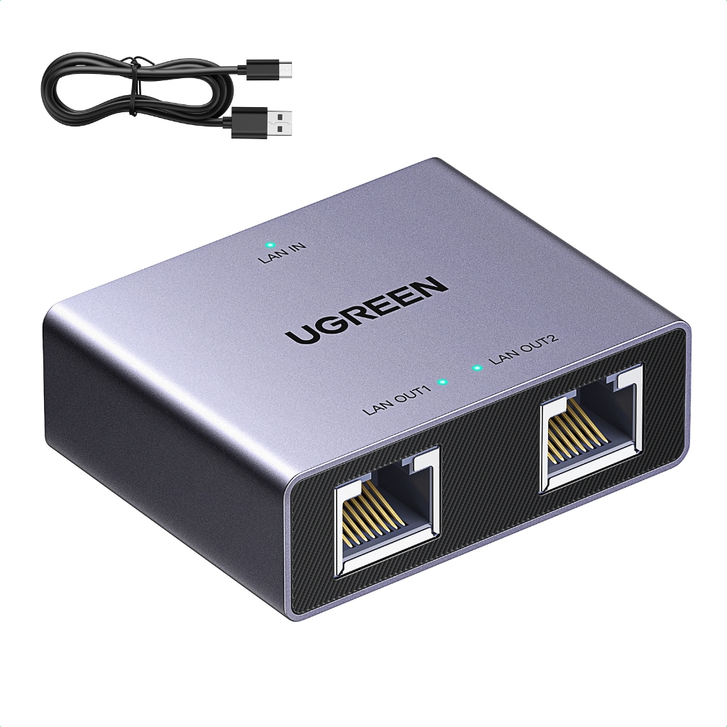 UGREEN รุ่น 45311 ตัวแยก Lan 2 port Gigabit Ethernet switch 1 to 2 RJ45 ...