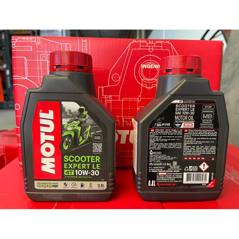 ***โล๊ะล้างสต็อค ล็อตผลิตเดือน 3/2022 MOTUL SCOOTER EXPERT LE 4T 10W30 0.8L | Shopee Thailand