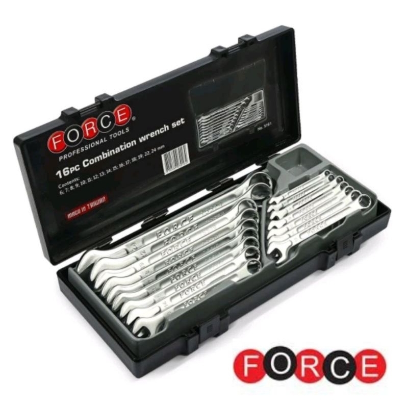 FORCE 5161ชุดประแจแหวนข้างปากตาย 16 ชิ้น ของแท้100% | Shopee Thailand