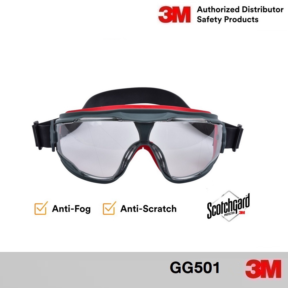 3M GG501 แว่นครอบตาเซฟตี้ รุ่น Goggle Gear GG501SGAF Safety Eyewear Protection GOGGLE GEAR CLR A ...