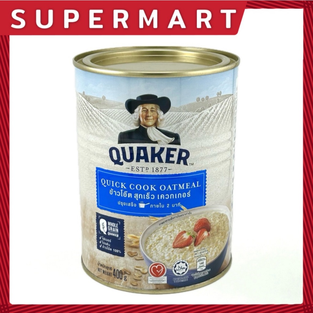 SUPERMART Quaker Quick cook oatmeal 400 g.#1106258 | Shopee Thailand