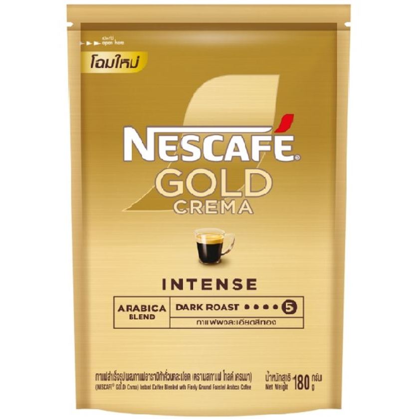 (โฉมใหม่สูตรเดิม180 กรัม) NESCAFÉ Gold Crema Intense เนสกาแฟ โกลด์ เครม ...