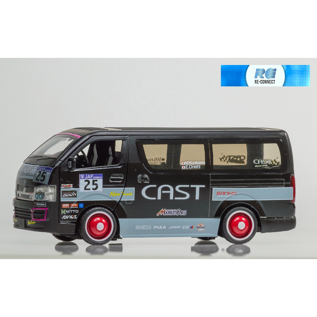 โมเดลรถตู้แต่ง โตโยต้าไฮเอซ รถยนต์ PROSWON 1:32 Toyota Hiace High ...
