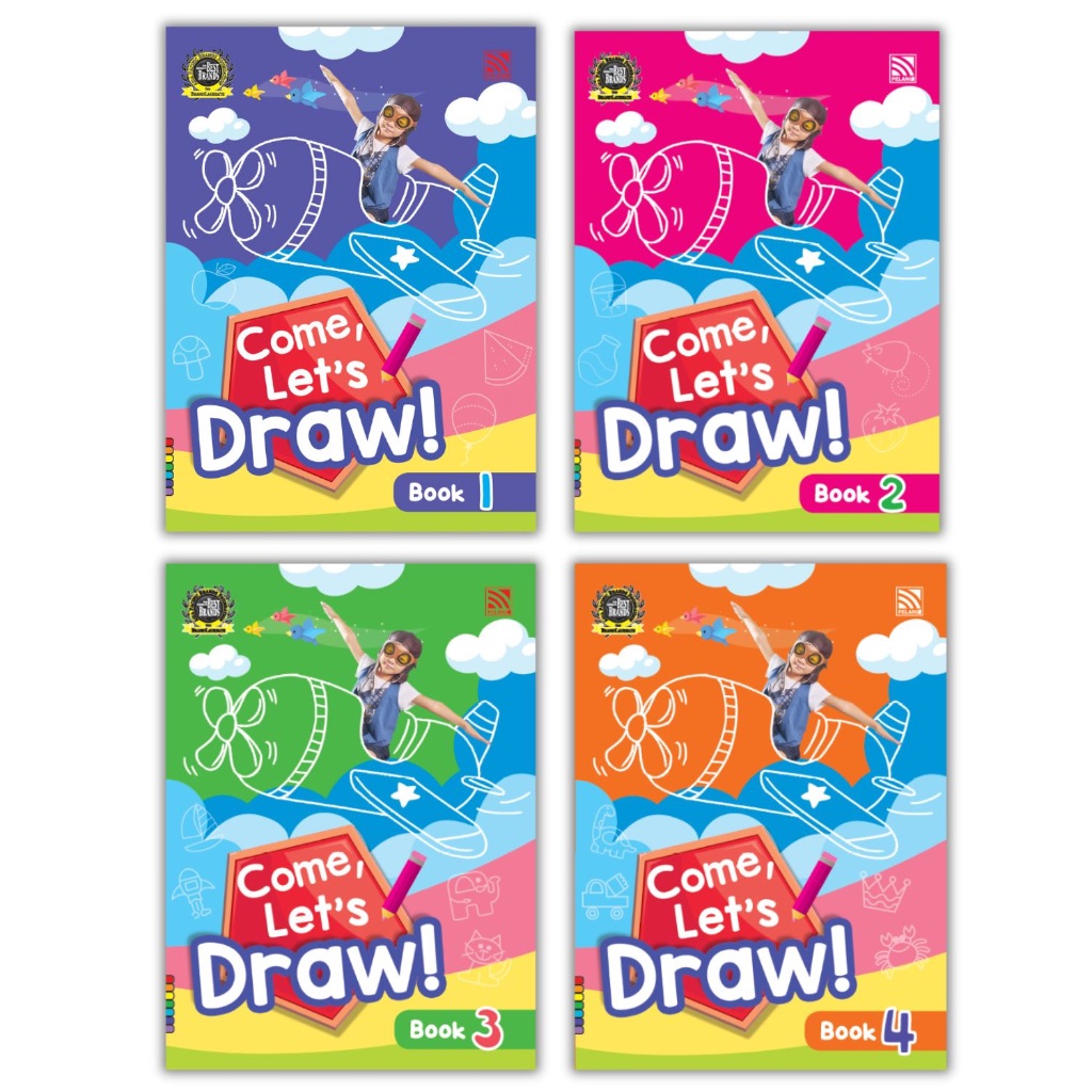หนังสือแบบฝึกหัดเด็ก Come, Let's Draw! หนังสือวาดภาพ | Shopee Thailand