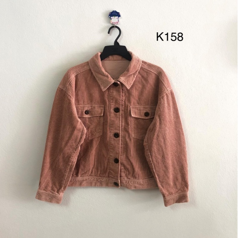 L(ญ) เสื้อแจ็กเก็ตลูกฟูก (K158) แบรนด์ GU Corduroy | Shopee Thailand