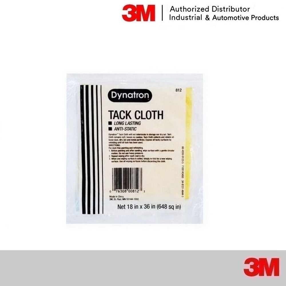 3M 812 (1 pcs) ผ้าเหนียวไดนาดรอน สีเหลือง Dynatron Tack Cloth | Shopee ...