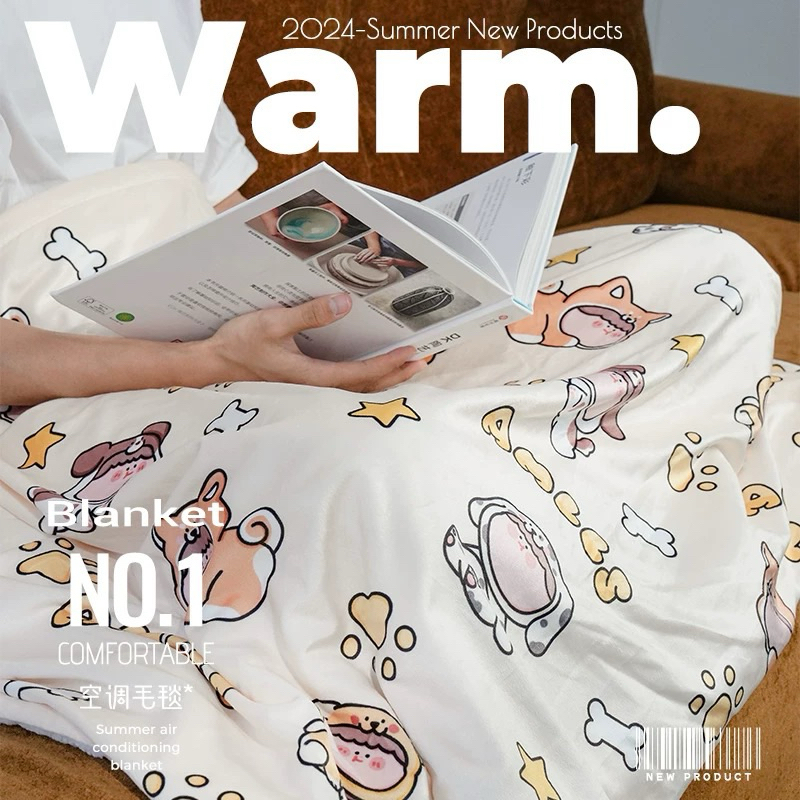ผ้าห่มสัมผัสนุ่ม Amlls Studio Blanket ลายน่ารัก | Shopee Thailand