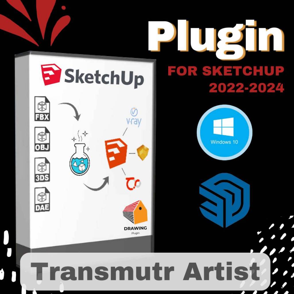 Transmutr Artist v1.2.12 (ปลั๊กอินแปลงไฟล์3D) Plugin for Sketchup 2022 ...