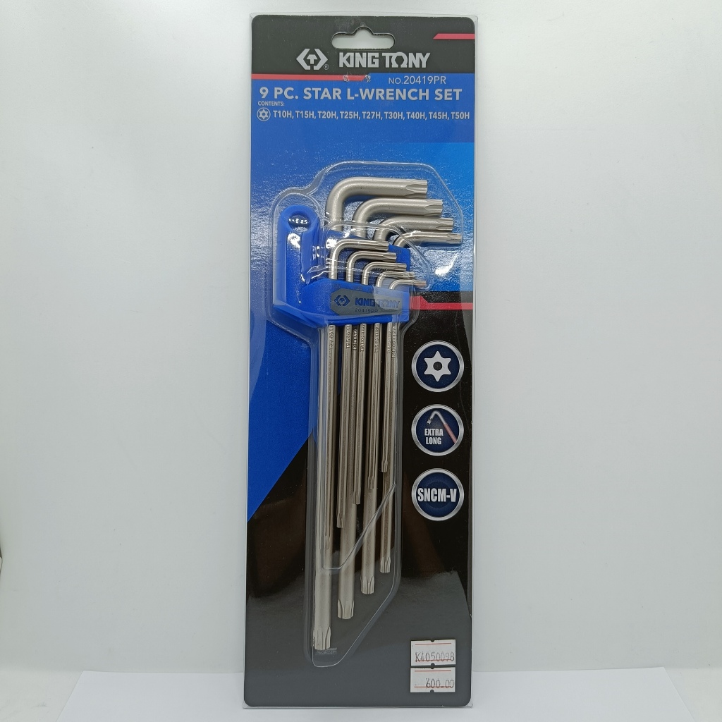 Kingtony [20419PR] ประแจดาว(ประแจทอร์ค) แบบยาวมีรู 9 ตัวชุด | Shopee ...