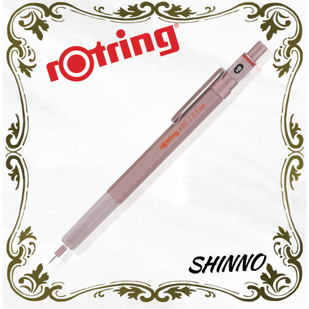 ★Rotring Mechanical Pencil Rose Gold 600 2158794 0.5mm★ | Shopee Thailand