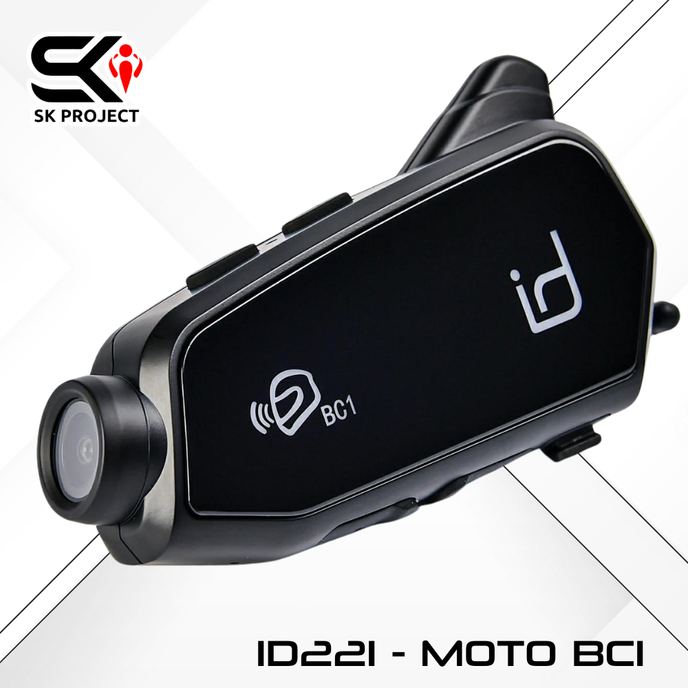 บลูทูธติดหมวกกันน็อคพร้อมกล้อง ID221 - MOTO BC1 [รับประกัน 1ปี] SK Project | Shopee Thailand