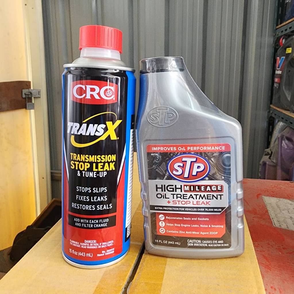 เซทขายดี CRC TransX ฟื้นฟูสภาพเกียร์ออโต้ATF+STP High Mileage oil ...