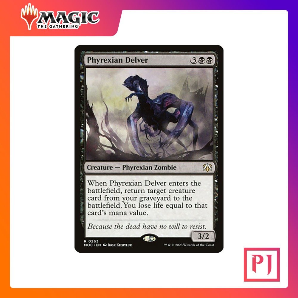 [MTG] Phyrexian Delver [MOC] [BLACK] [RARE] [NORMAL] [ENG] (การ์ดเมจิค ...