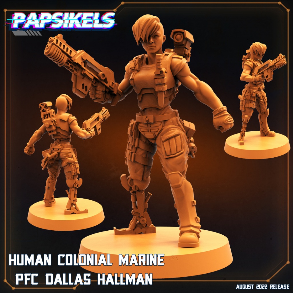 Human Colonial Marine PFC Dallas Hallman - Vs Humans - Humanoid Human ...