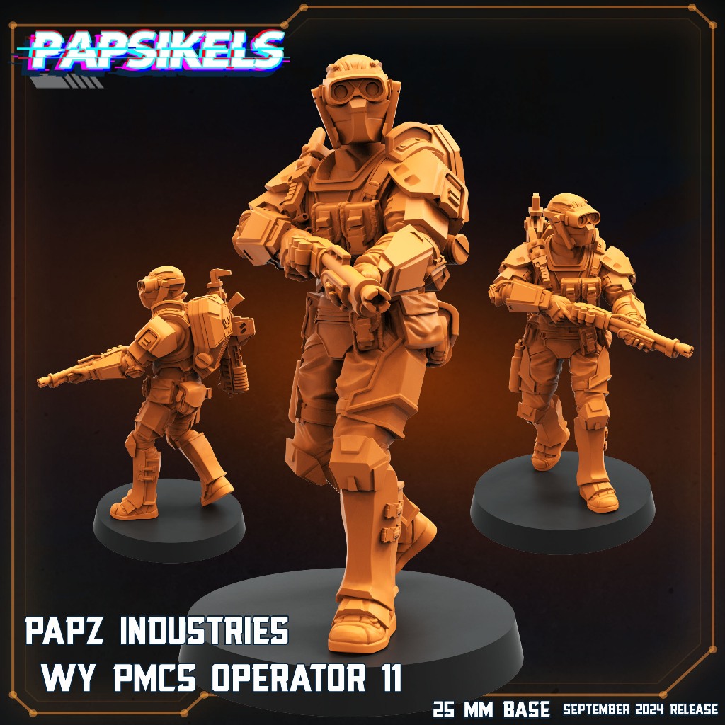 W-Y PMC Operator [11] - Vs Humans - Humanoid Human / 32mm scale 3D ...