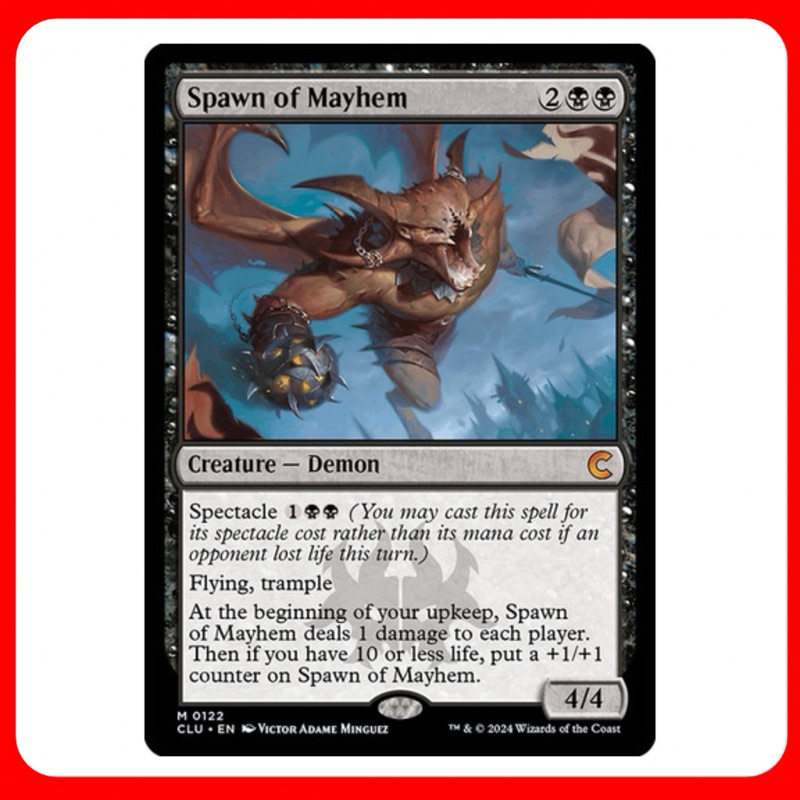 [MTG] Spawn of Mayhem [CLU] [BLACK] [MYTHIC] [NORMAL] [ENG] (การ์ดเมจิค ...