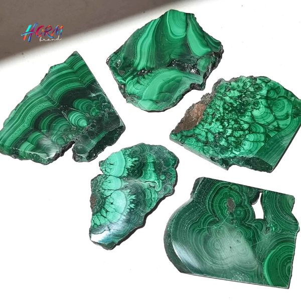 (6-9cm.) แผ่นใหญ่ หิน Malachite มาลาไคต์ ขัดมัน หินแร่ธรรมชาติ แท้100% ...
