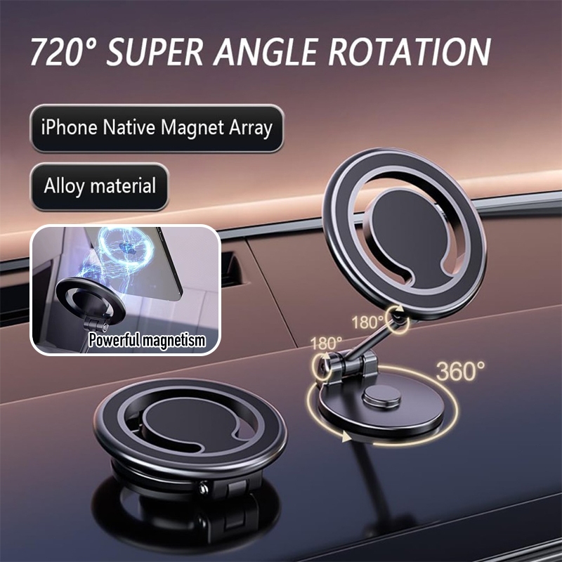 MagSafe ที่วางโทรศัพท์ในรถยนต์ สามารถหมุนได้ 360° พับได้ ดูดแรงมาก ...