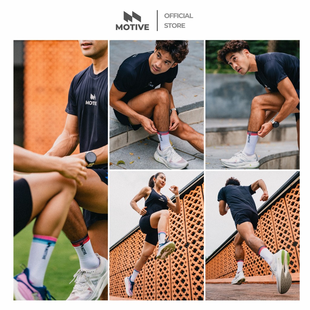 MOTIVE SOCK ถุงเท้าวิ่ง รุ่น Ultra Sport Shadow ระดับหน้าแข้ง ถุงเท้า ...