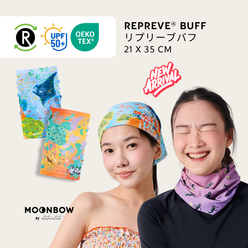 Moonbow REPREVE® Buff ผ้าบัฟรุ่นใหม่ล่าสุด premium มาก ๆ กันแดด ลายสวย ...