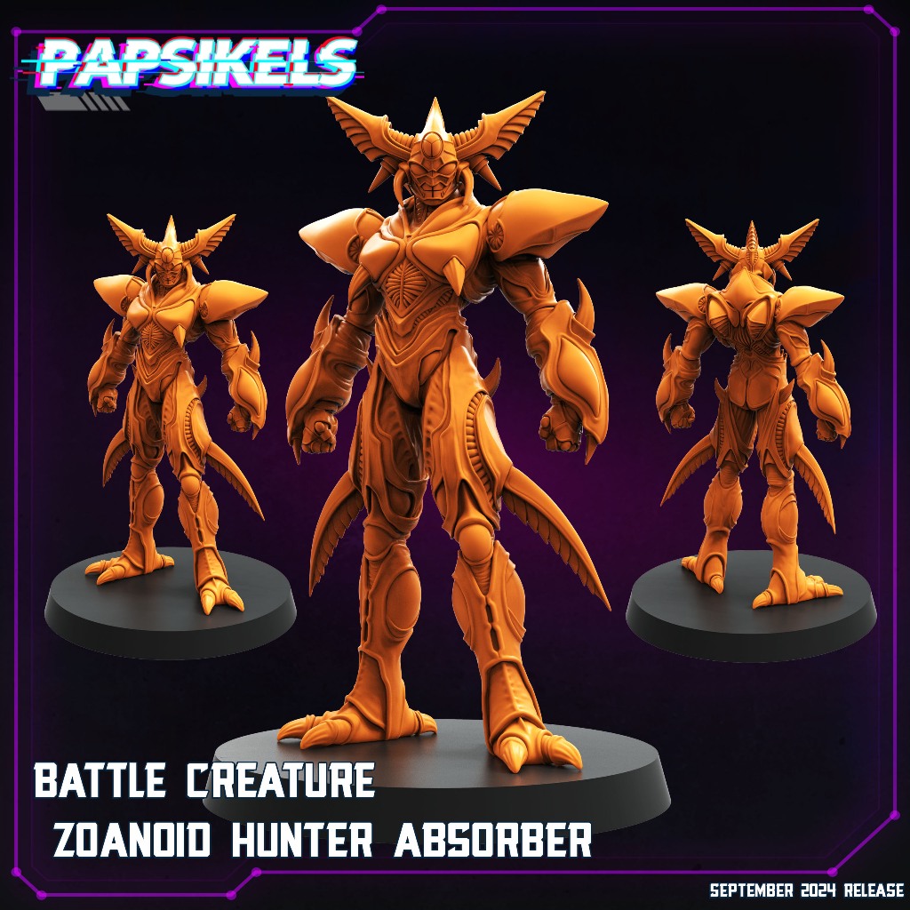 Battle Creature Zoanoid Hunter Absorber - Bio-Booster - Humanoid / 32mm ...