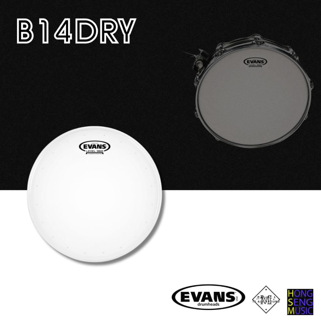 หนังกลอง EVANS ขาวขุ่น 1 ชั้น 14" รุ่น B14 DRY | Shopee Thailand