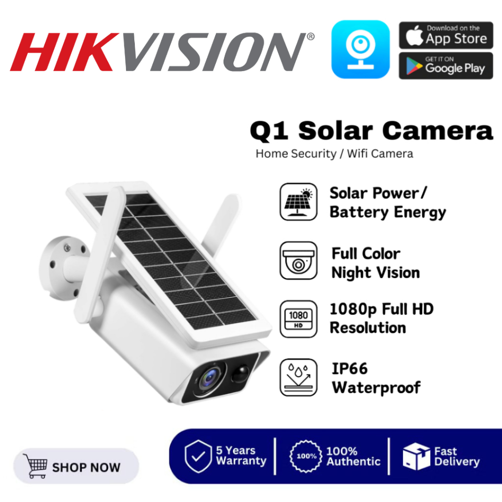 HIKVISION Q1 SMART SOLAR CCTV / Battery Power 4MP Wireless Wifi กล้อง ...