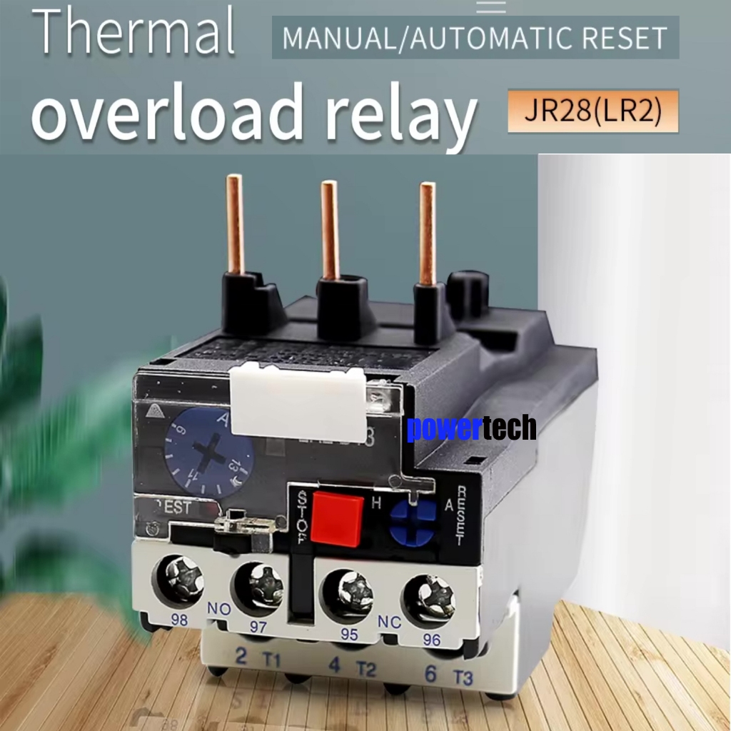 โอเวอร์โหลด รีเลย์ JR28-25 Thermal Overload Relay โอเวอร์โหลด รีเลย์ AUTO-MANUAL RESET สำหรับแมก ...