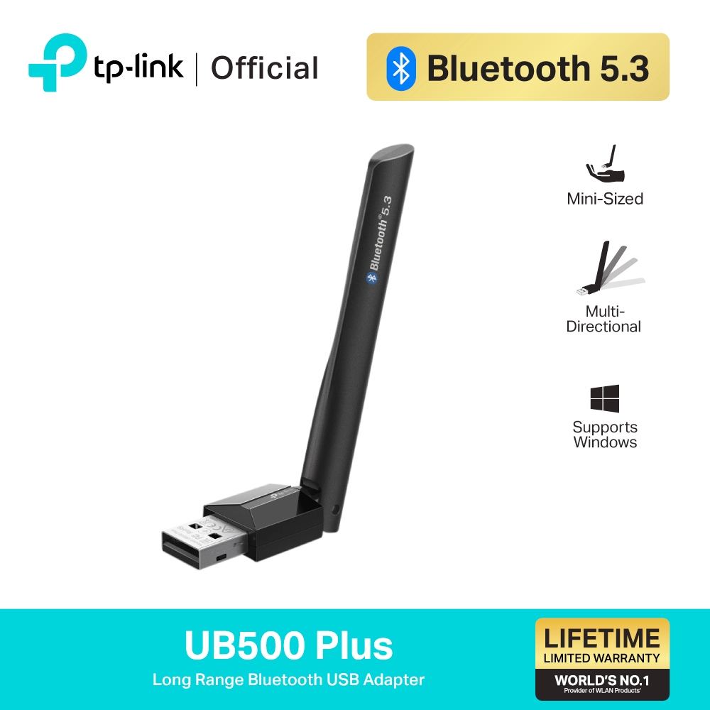 TP-Link UB500 Plus ยูเอสบีอแดปเตอร์ บลูทูธ 5.3 Long Range Bluetooth USB Adapter ประกันแบบ ...