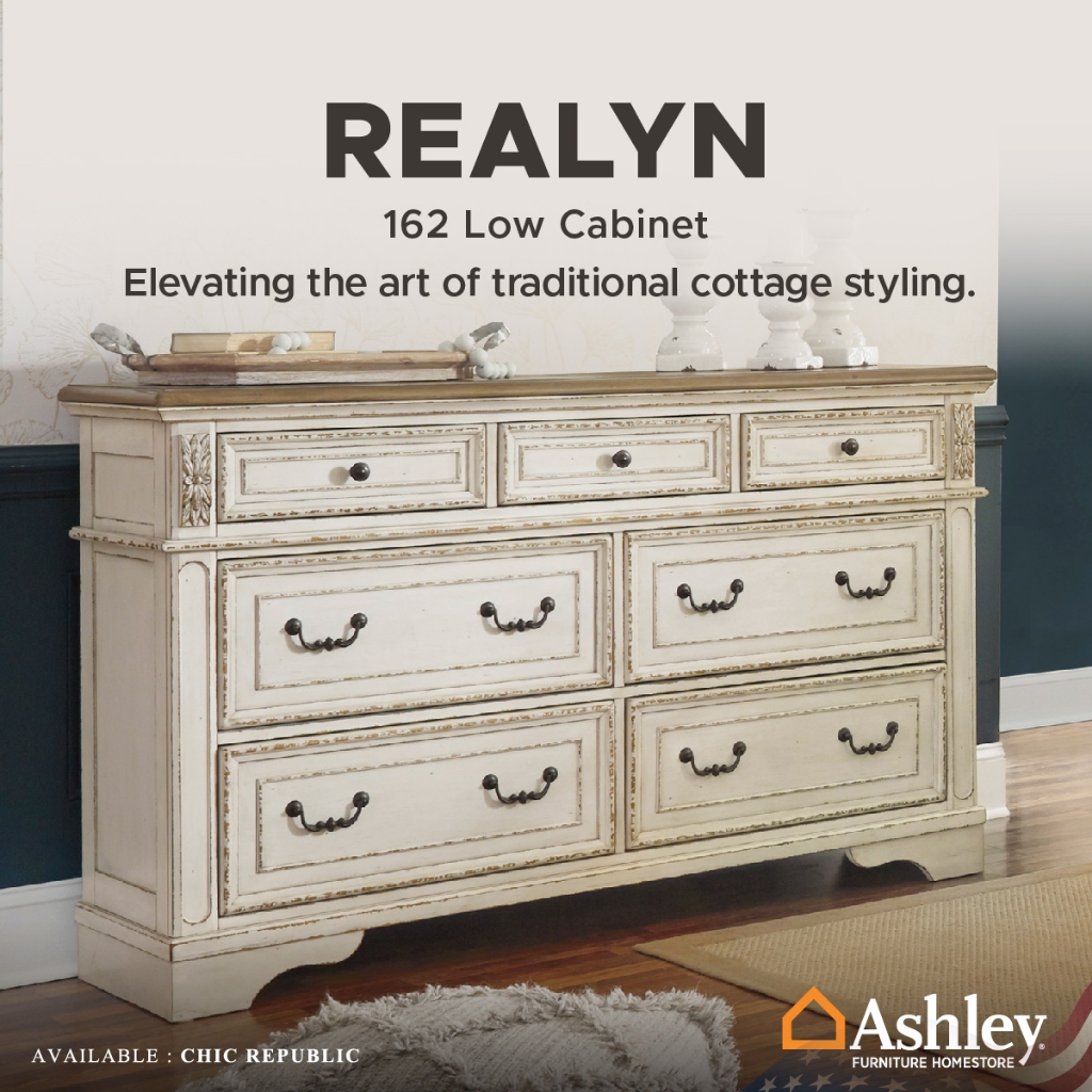 Ashley ตู้อเนกประสงค์ รุ่น REALYN 162 Low Cabinet | Shopee Thailand