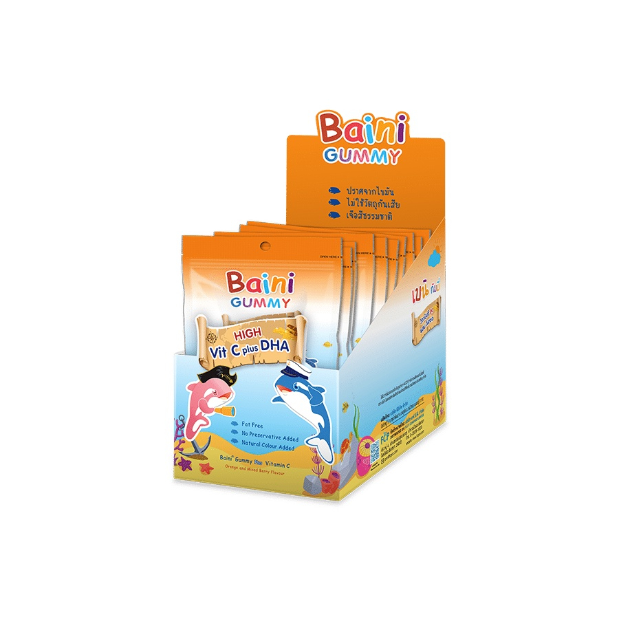 BAINI GUMMY VIT C PLUS DHA 40.5G | Shopee Thailand