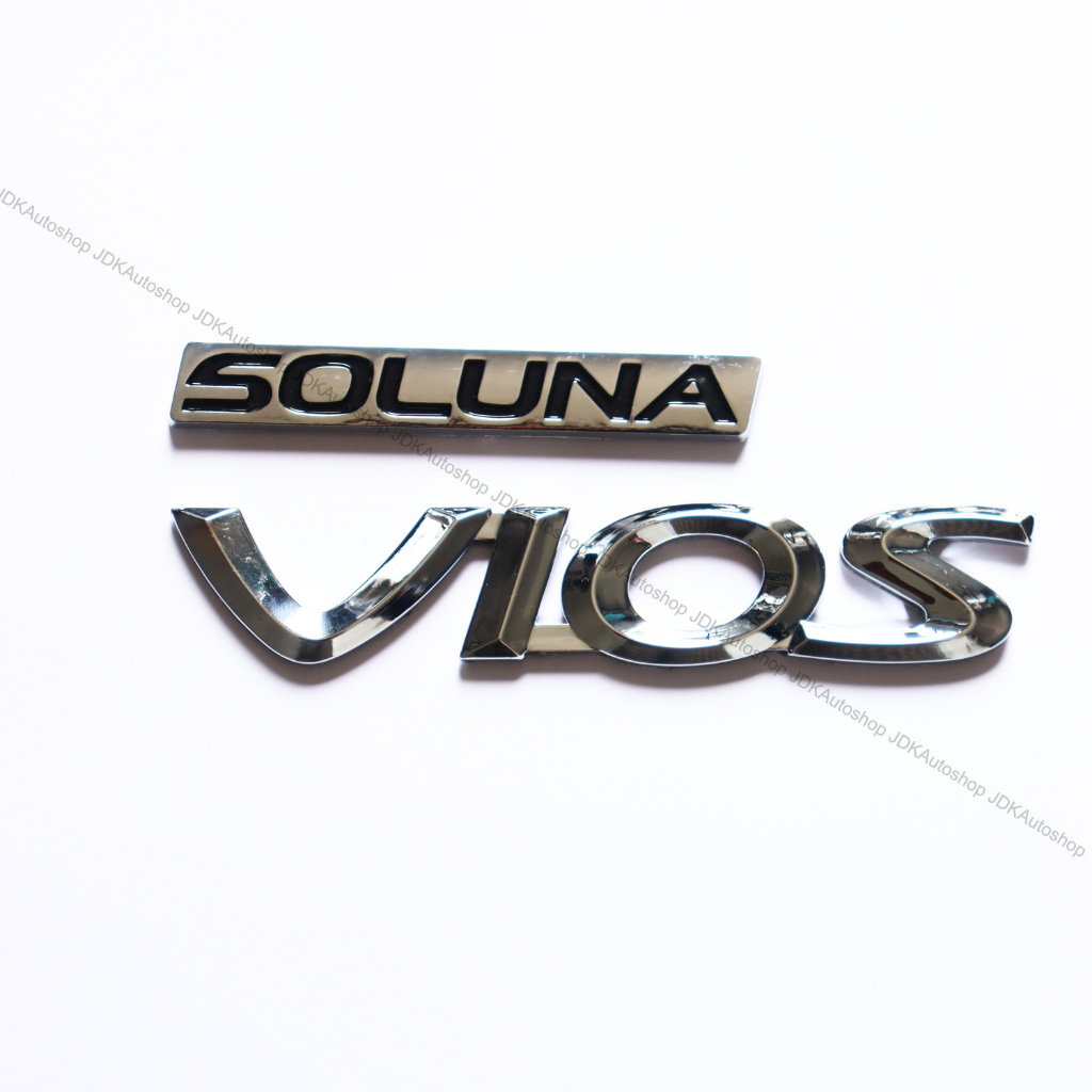 2 ชิ้น โลโก้ SOLUNA VIOS วีออส ติดท้ายรถยนต์ สำหรับ TOYOTA SOLUNA VIOS ...