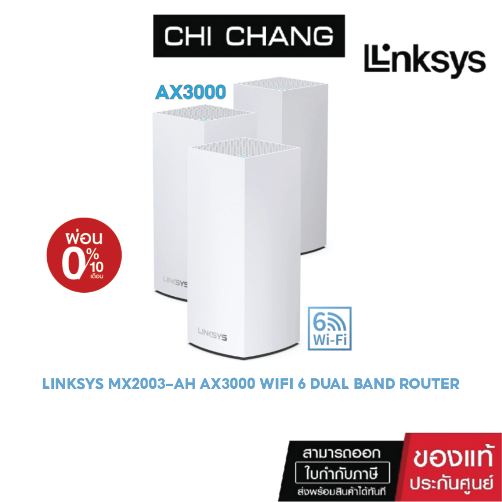 LINKSYS ATLAS 6 MX2003-AH AX3000 WIFI 6 DUAL BAND ROUTER MESH WIFI ...
