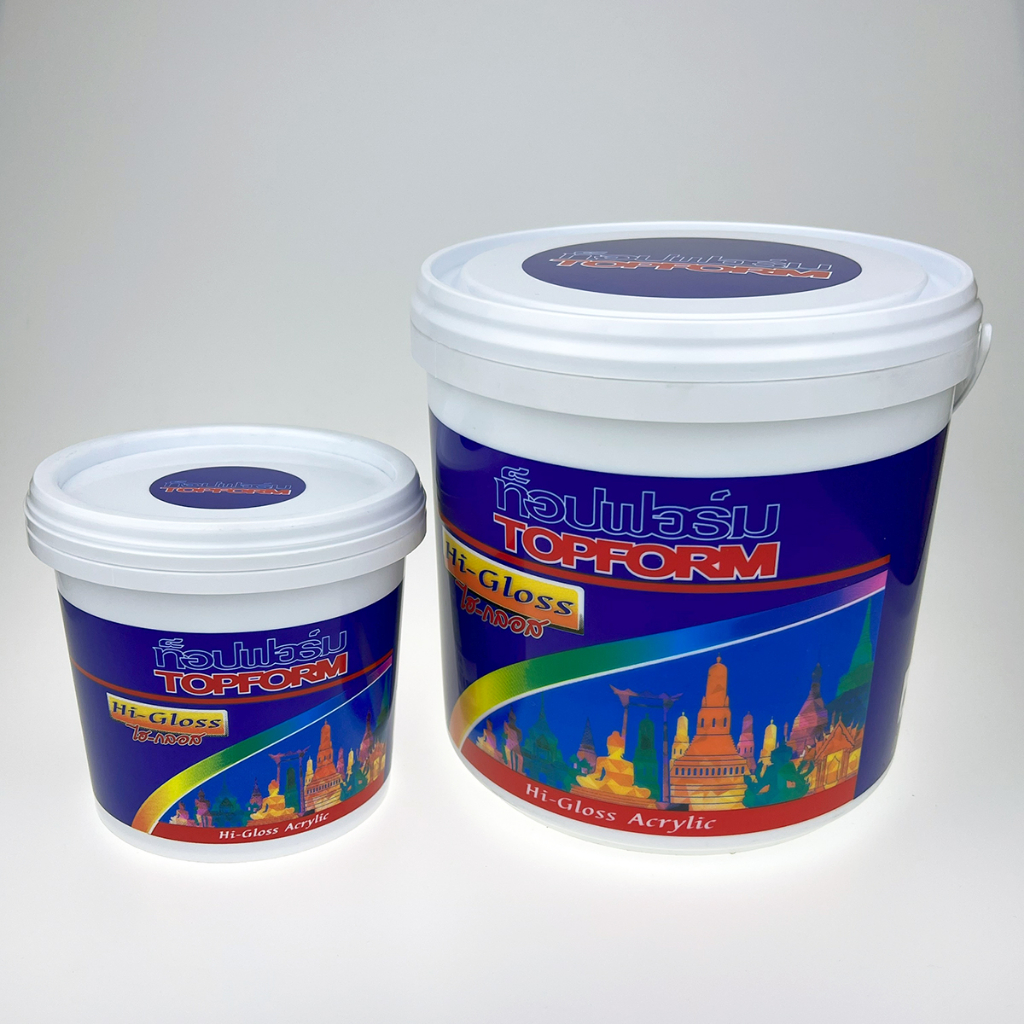 TOPFORM สีอะคริลิก สูตรน้ำ ไฮกลอส ชนิดเงา HG-811 สีเขียว | Shopee Thailand