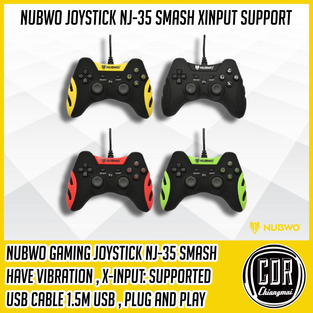 Joy Nubwo จอยเกมส์ NJ-35 Smash Joystick จอย USB สำหรับ PC,PS3 รองรับ ...