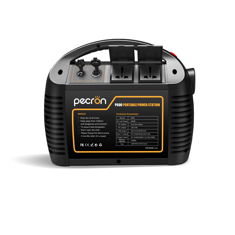 Pecron รุ่นP600 578Wh/600W แบตเตอรี่สำรอง เครื่องสำรองไฟ 220V ชาร์จเร็ว ...