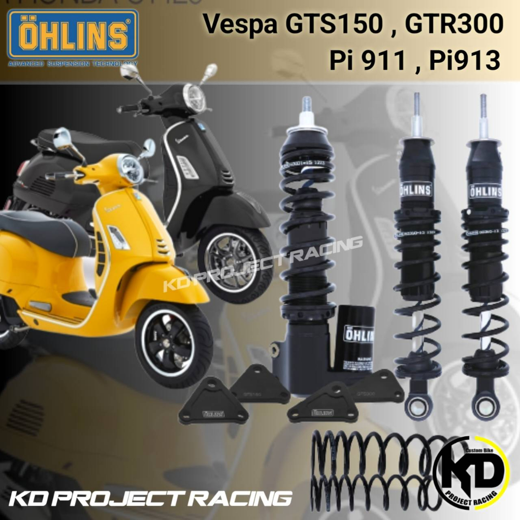 โช๊ค Ohlins PI 913, PI911 Blackline Vespa GTS150/300 2019-2022 | Shopee ... โช๊ค Ohlins PI 913, PI911 Blackline Vespa GTS150/300 2019-2022 | Shopee ...